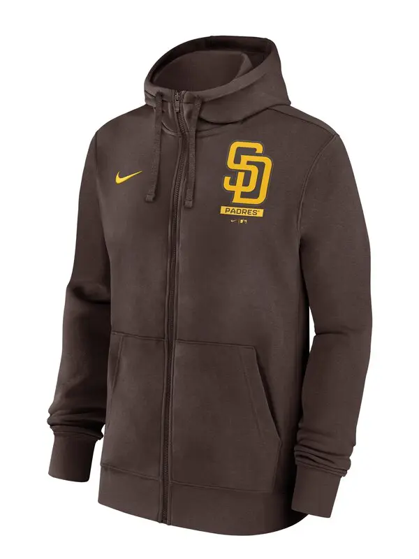 Nike San Diego Padres Lockup Mlb Full-zip Hoodie - Brown