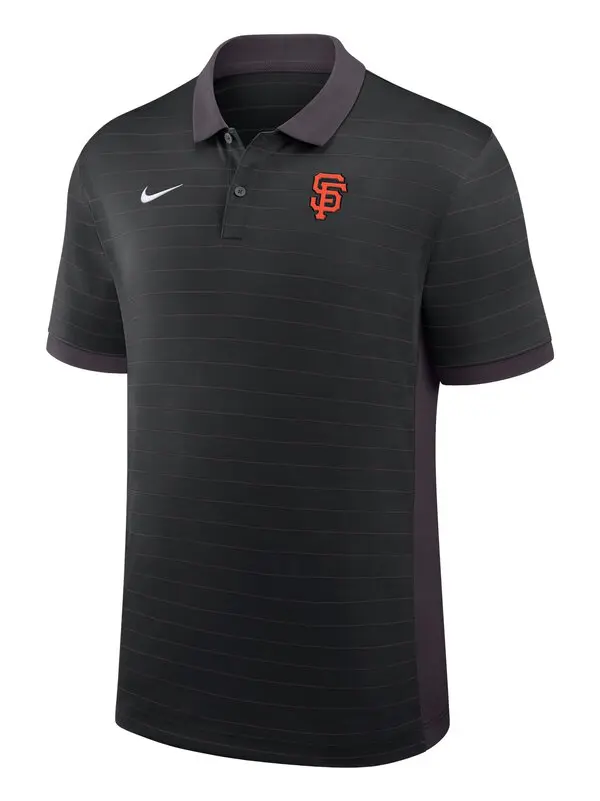 Nike San Francisco Giants Authentic Collection Striped Victory Dri-fit Mlb Polo - Black
