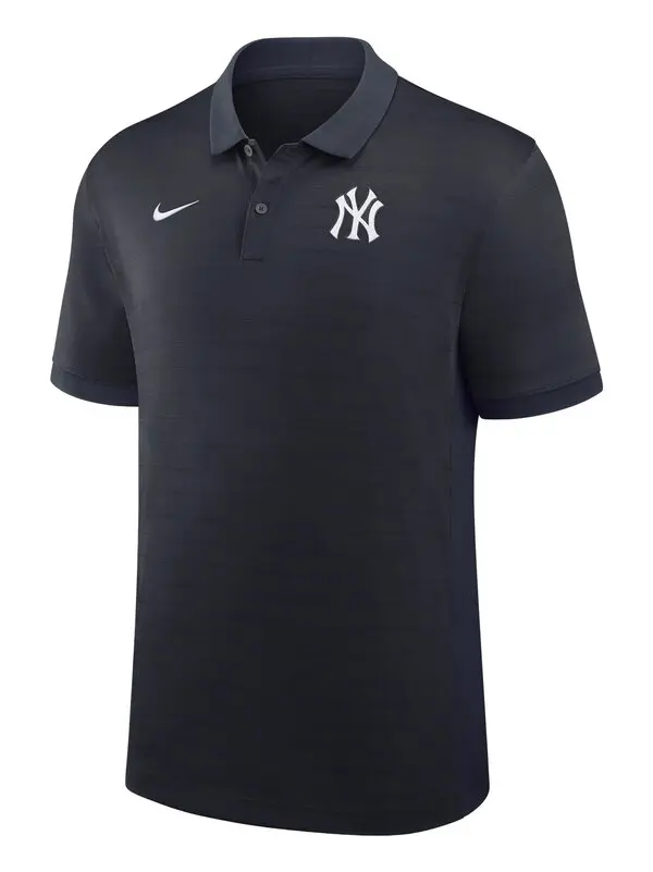 Nike New York Yankees Authentic Collection Striped Victory Dri-fit Mlb Polo - Blue