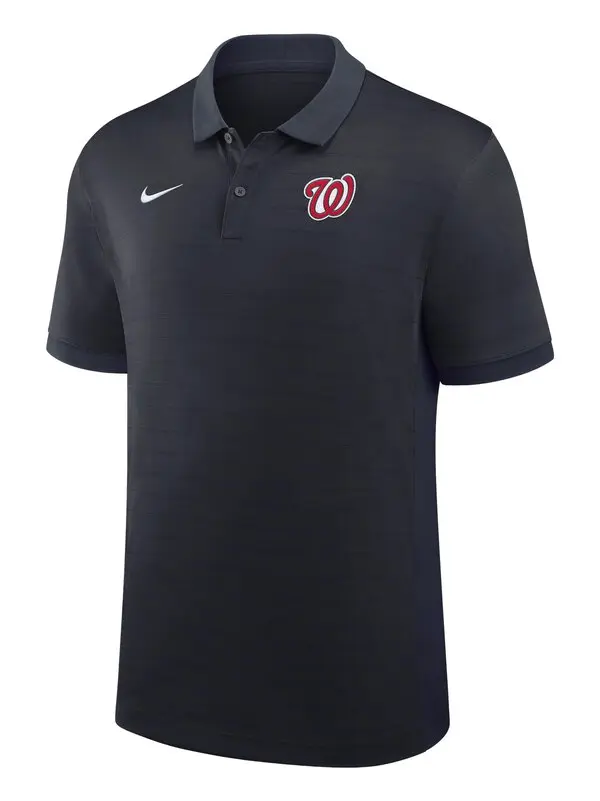 Nike Washington Nationals Authentic Collection Striped Victory Dri-fit Mlb Polo - Blue