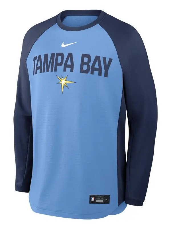Nike Tampa Bay Rays Authentic Collection Dri-fit Pullover Crew - Blue