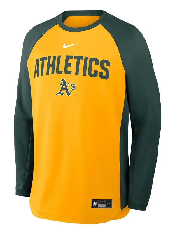 Nike Athletics Authentic Collection Dri-fit Pullover Crew - Yellow