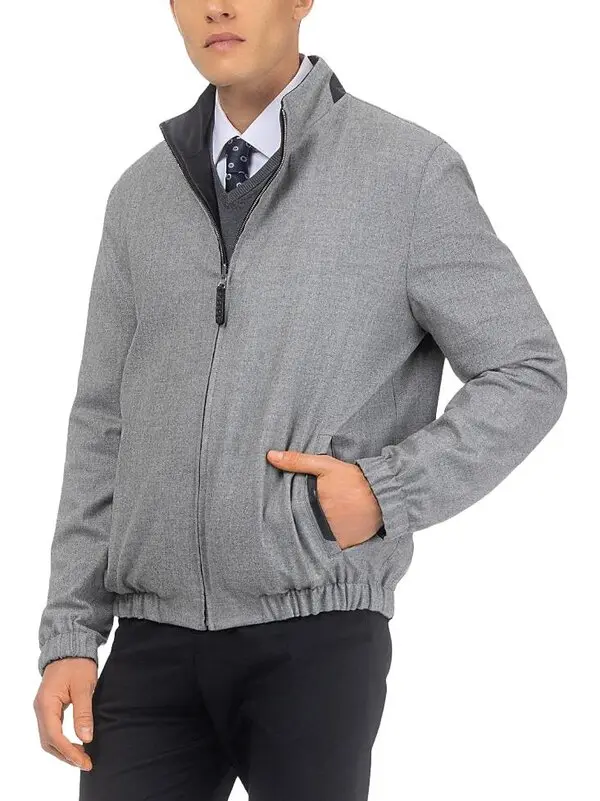 Gorski Reversible Nappa Leather And Loro Piana Cashmere & Wool Jacket - Black/gray