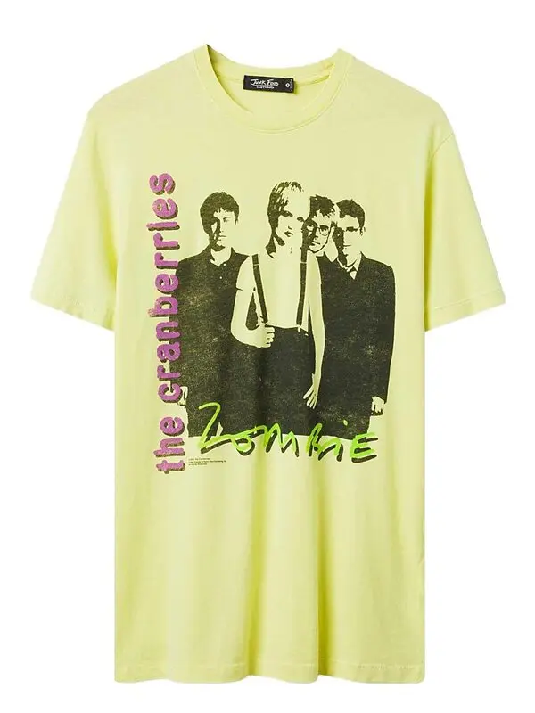 Junk Food Clothing The Cranberries Zombie Vintage Tee - Muted Lime