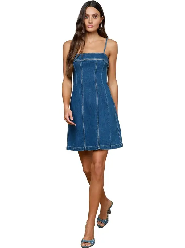 L'Agence Lorda Denim Fit-and-flare Dress - Besta