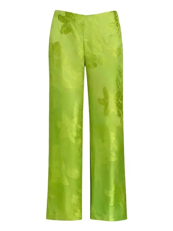Retrofete Antoinette Floral-pattern Trousers - Green