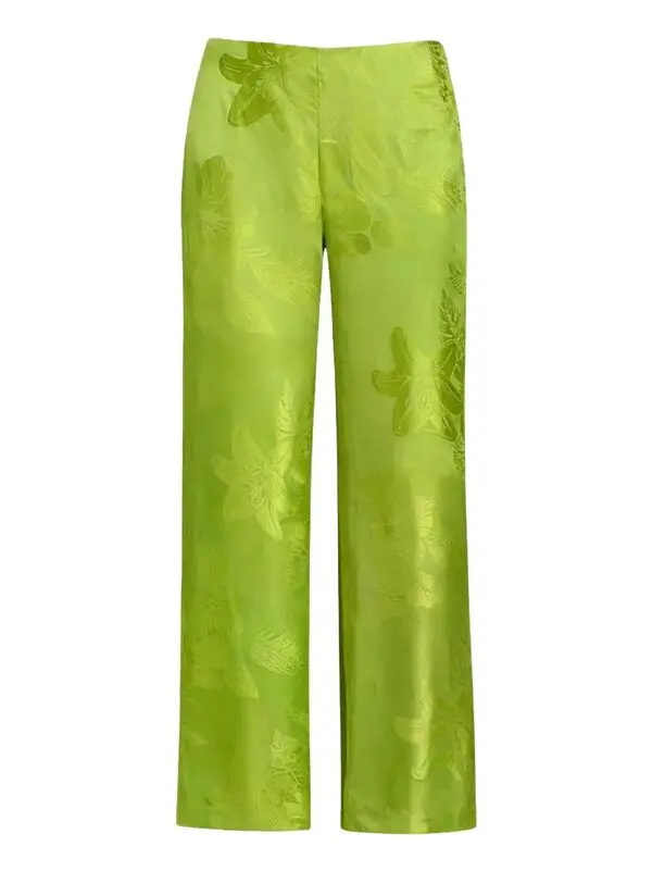 Retrofete Antoinette Floral-pattern Trousers - Green
