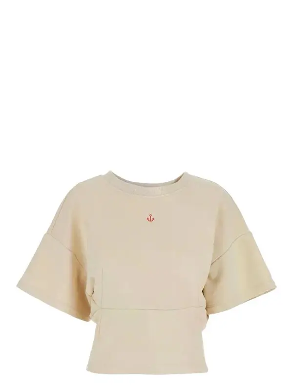 MERCI Cropped T-shirt - Neutrals