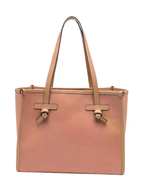 GIANNI CHIARINI Knot-detail Canvas Shoulder Bag - Pink