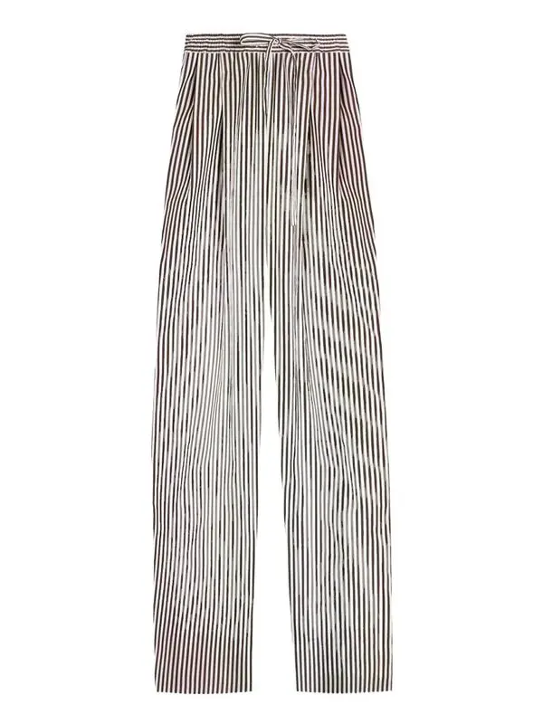 Dolce & Gabbana Striped Poplin Trousers - Brown