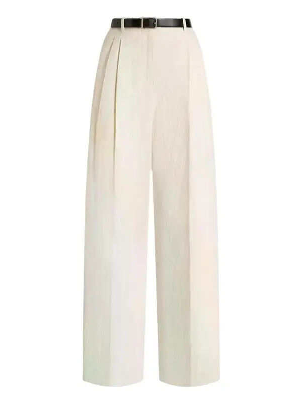 Dolce & Gabbana Rustic Cotton And Linen Canvas Trousers - Neutrals