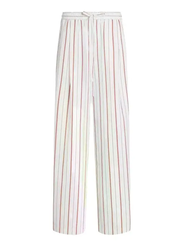 Dolce & Gabbana Striped Poplin Trousers - White