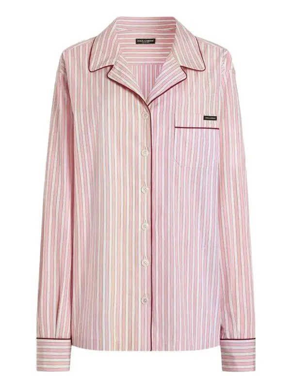 Dolce & Gabbana Striped Buttoned Shirt - Pink