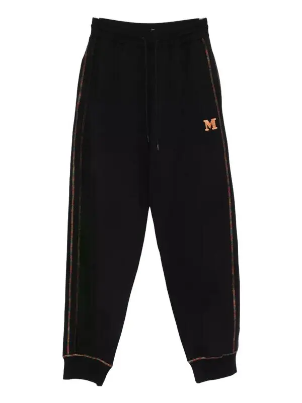 Missoni Logo-patch Side-stripe Track Pants - Black