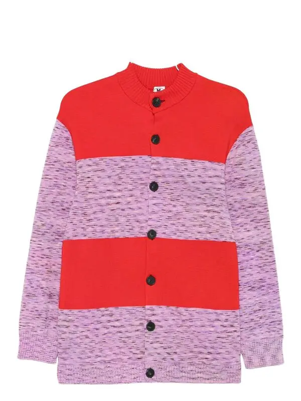 Missoni Buttoned Colour-block Coat - Purple