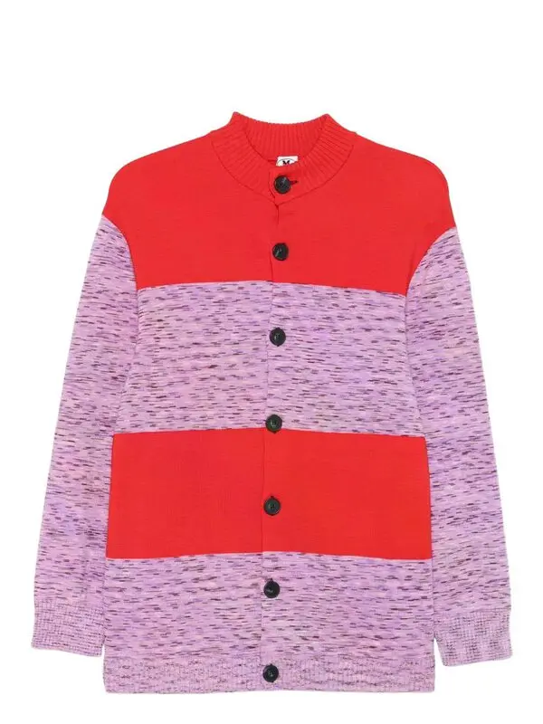 Missoni Buttoned Colour-block Coat - Purple