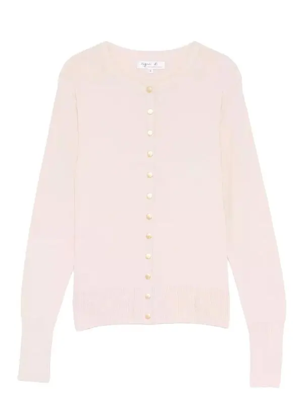 AGNES B. Snapy Cardigan - Pink