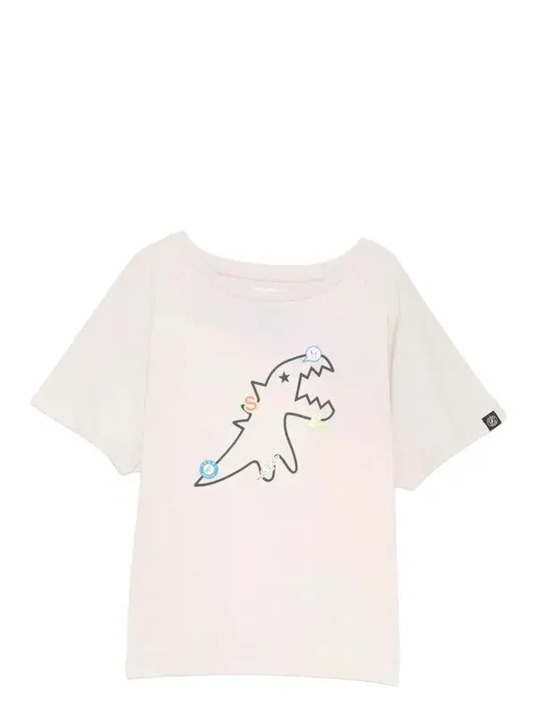 AGNES B. Outline Dino T-shirt - Neutrals