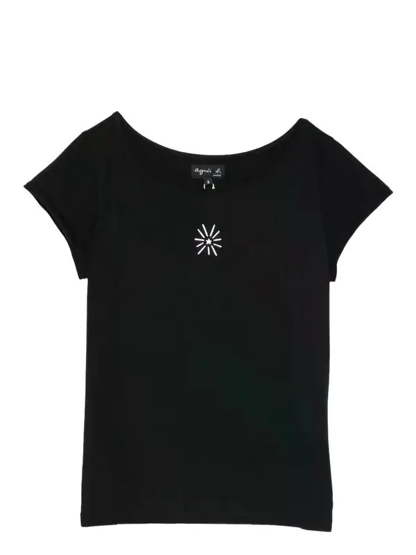 AGNES B. Star-print T-shirt - Black