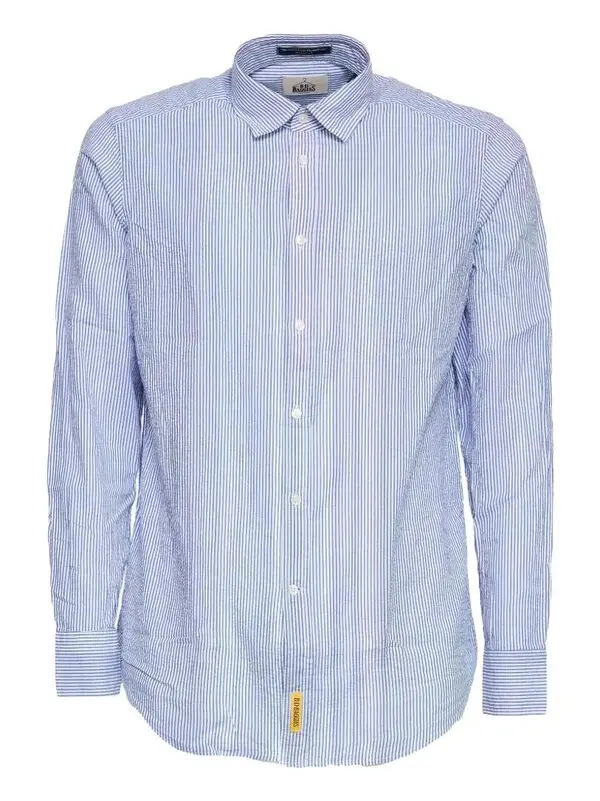B.D.BAGGIES Bradford Button Seersucker Shirt - Blue