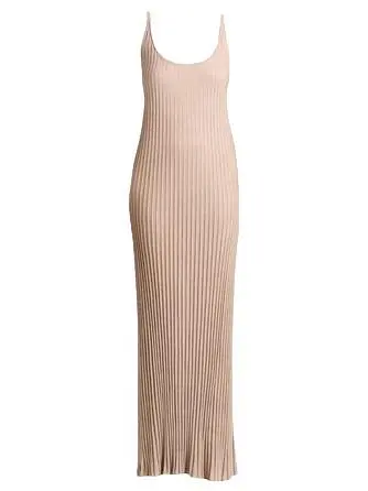 Max Mara Flared Maxi Dress - Beige