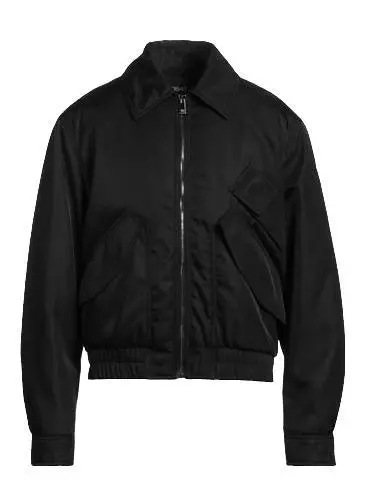 Versace Varsity Jacket With Signature Print - Black