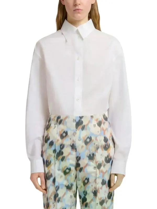 Marni Tapered Floral Print Trousers - Neutrals
