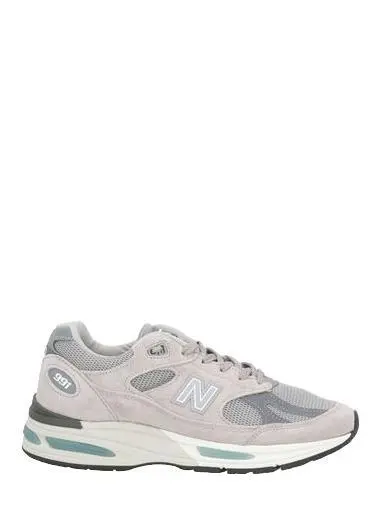 NEW BALANCE 991 Leather And Textile Sneakers - Grey