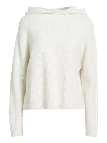 PAOLO PECORA Ribbed Knit Hooded Sweater - Off White
