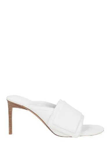 Jacquemus Leather Slide Sandals - White