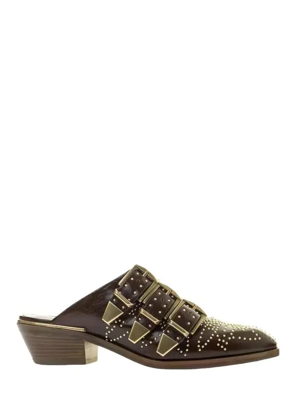 Chloé Susan Studded Sandals - Brown