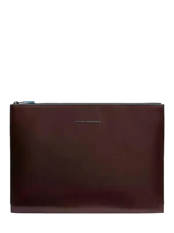 PIQUADRO Leather Ipad Pro Clutch - Brown