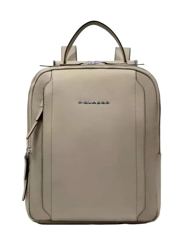 PIQUADRO Logo-lettering Backpack - Neutrals