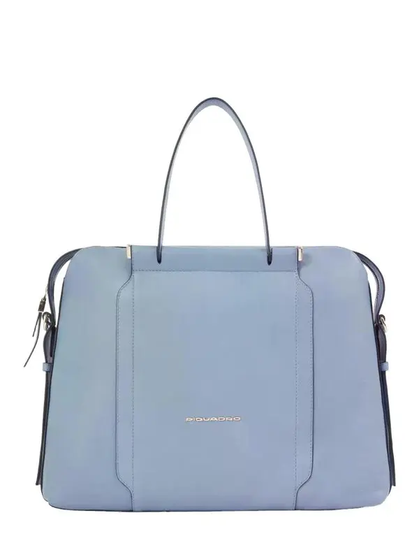 PIQUADRO Leather Laptop Bag - Blue