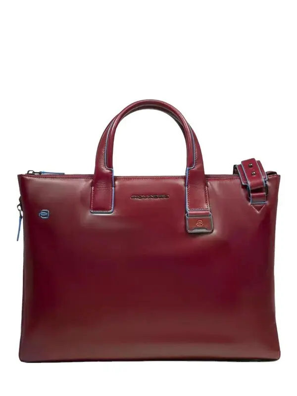 PIQUADRO Leather Laptop Bag - Red