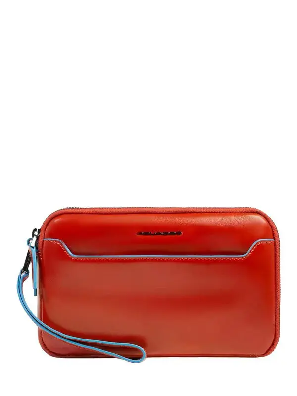 PIQUADRO Leather Wristlet - Orange