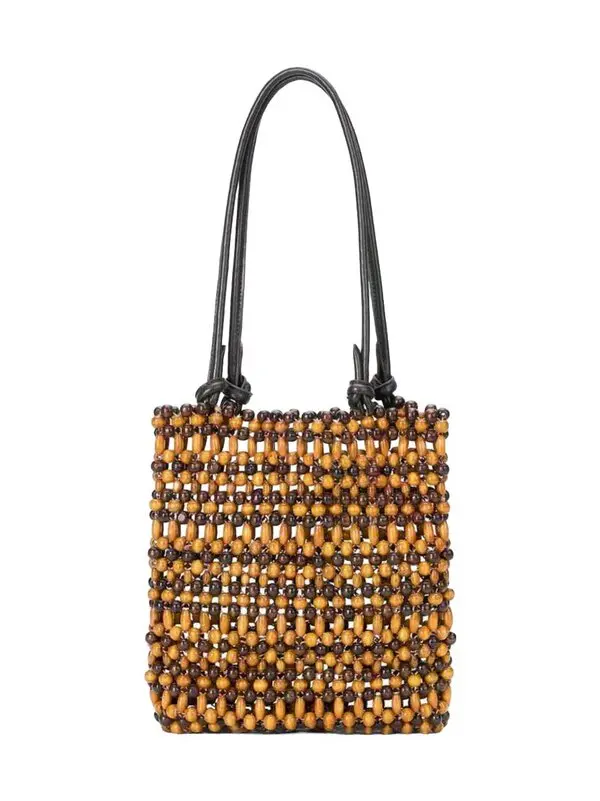 Staud Mini Beaded Tote Bag - Neutrals
