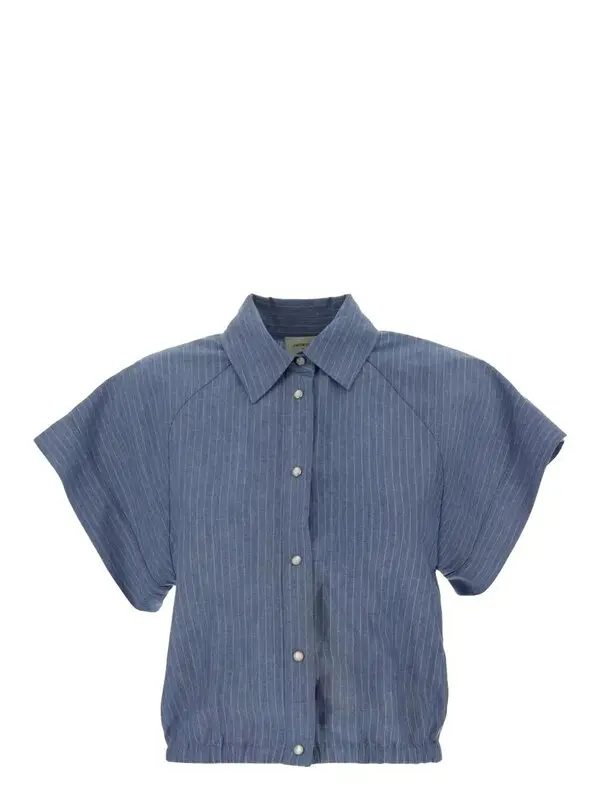 Jacob Cohen Pinstripe Raglan-sleeve Shirt - Blue