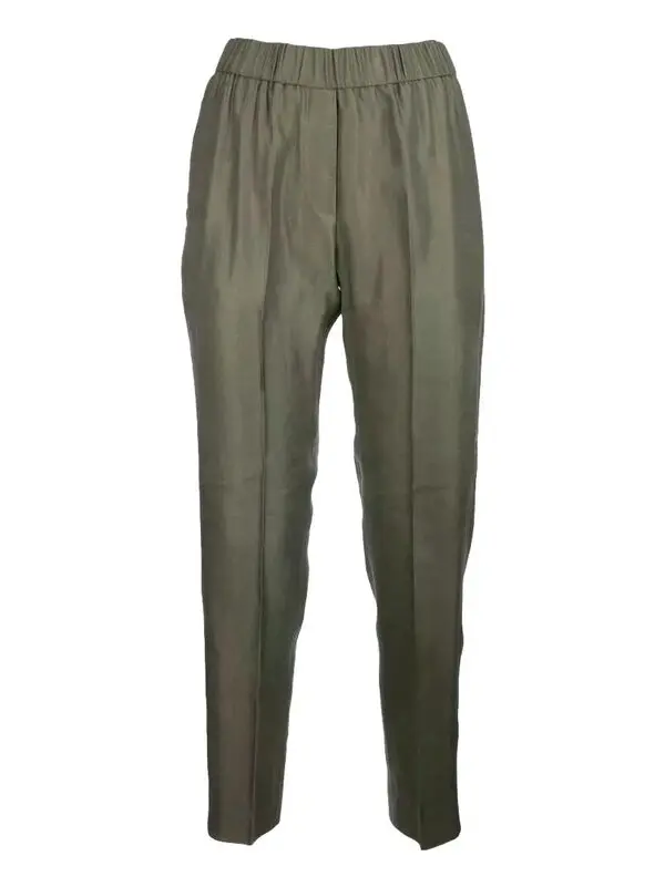 Peserico Elasticated Tapered Trousers - Green