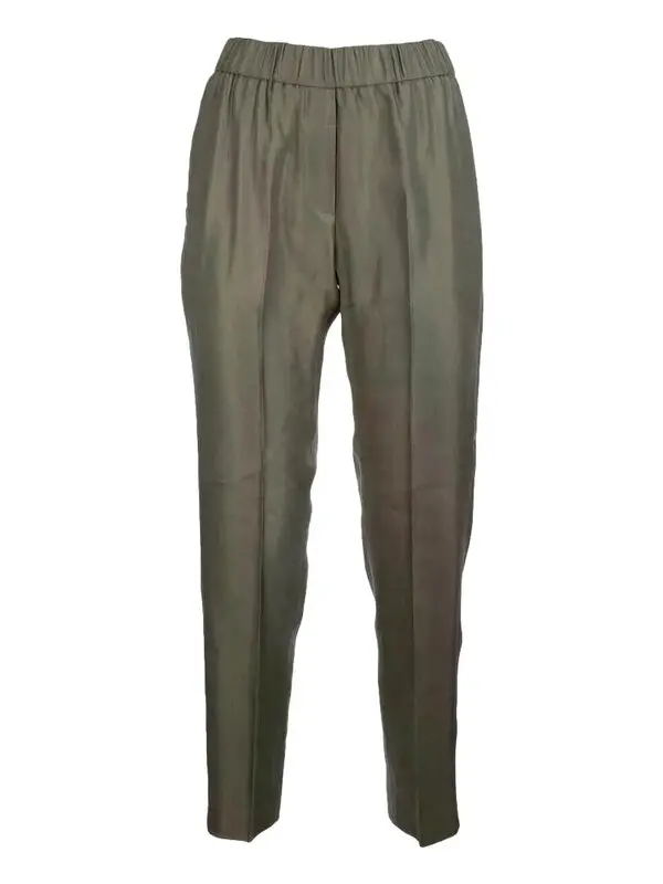 Peserico Elasticated Tapered Trousers - Green