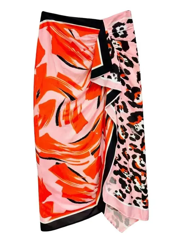 Essentiel Antwerp Printed Midi Skirt - Pink