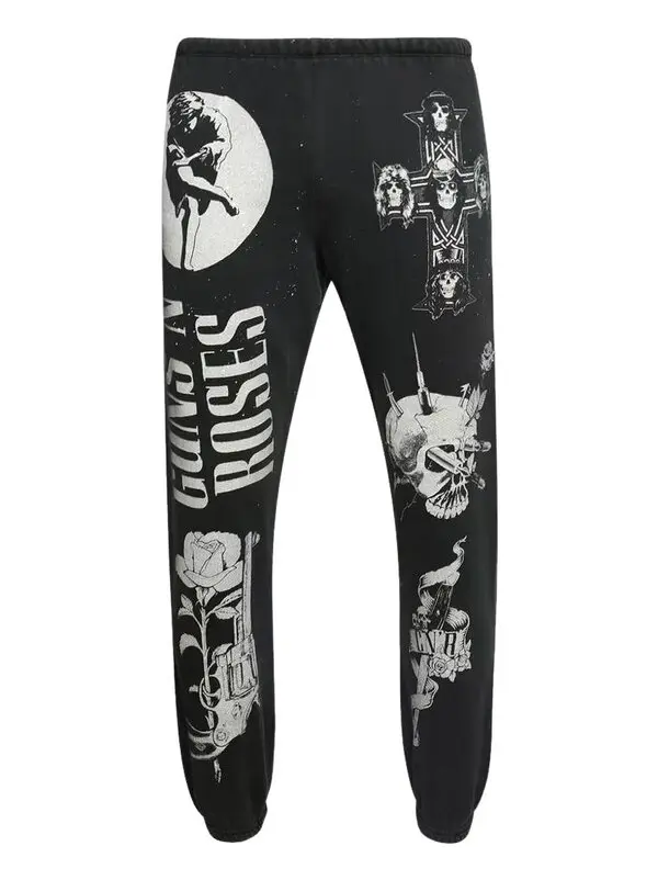 MadeWorn Guns N' Roses Printed Track Pants - Black