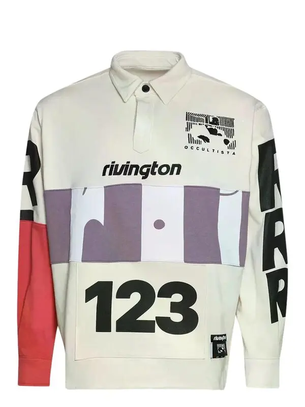 RIVINGTON ROI REBIS Apocrypha Rugby Long-sleeved Shirt - White