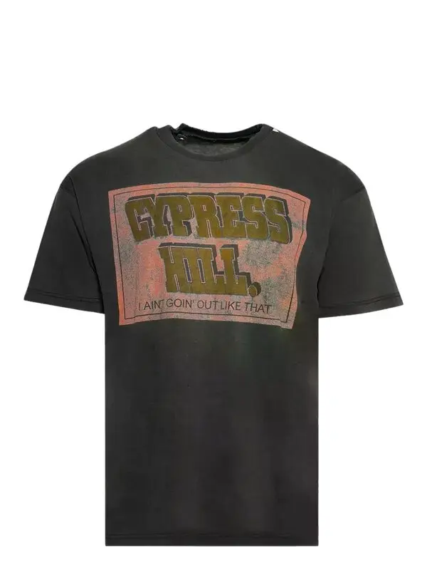 EARTHLING VIP Cypress Graphic-print T-shirt - Black
