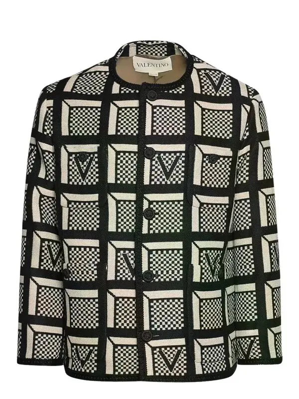 Valentino Garavani Patterned Caban Jacket - Black