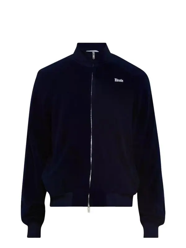 Rhude Hamptons Towel Full-zip Sweater - Blue