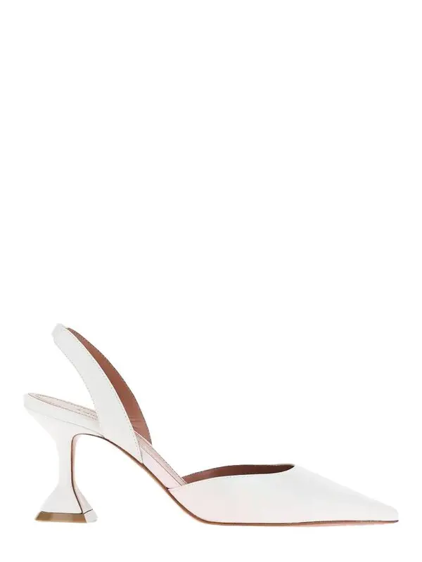 Amina Muaddi Holli Slingback Pumps - White