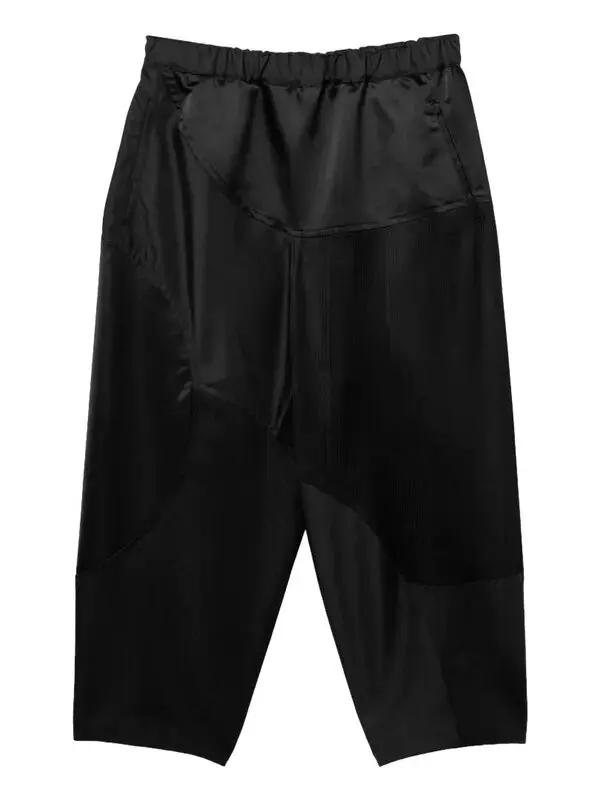 Comme Des Garçons Panelled Cropped Trousers - Black