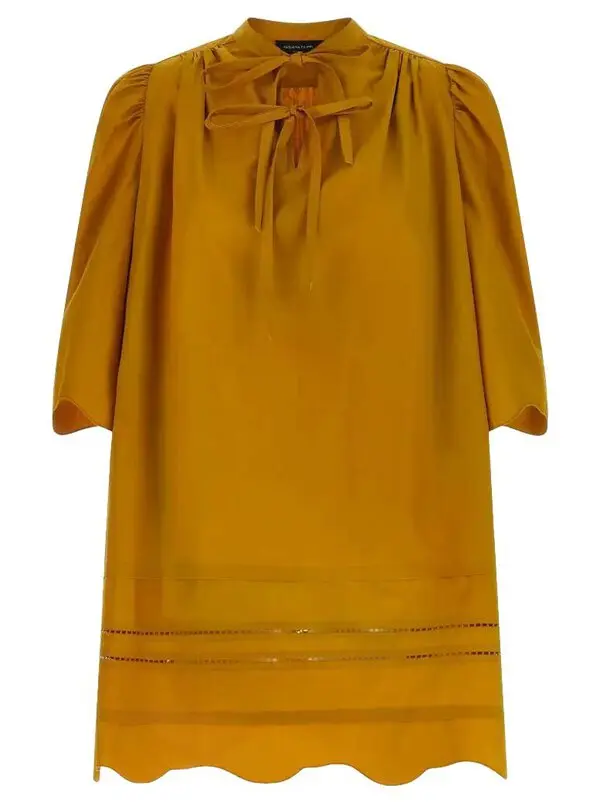 Fabiana Filippi Mini Dress With Puff Sleeves - Yellow