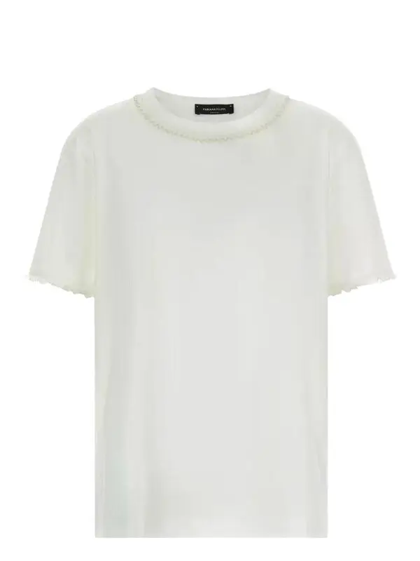 Fabiana Filippi Embroidery Crew-neck T-shirt - White
